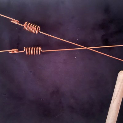 Copper Dowsing Rod With BRASS Metal Tip With BAMBOO CASE Dowsing Rod ...