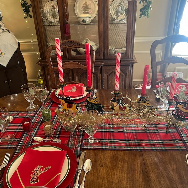 Royal Stewart Napkins With Ivory Trim - Etsy