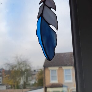 Feather Stained Glass Window Hangings Mothers Day Gift Bird Stained ...