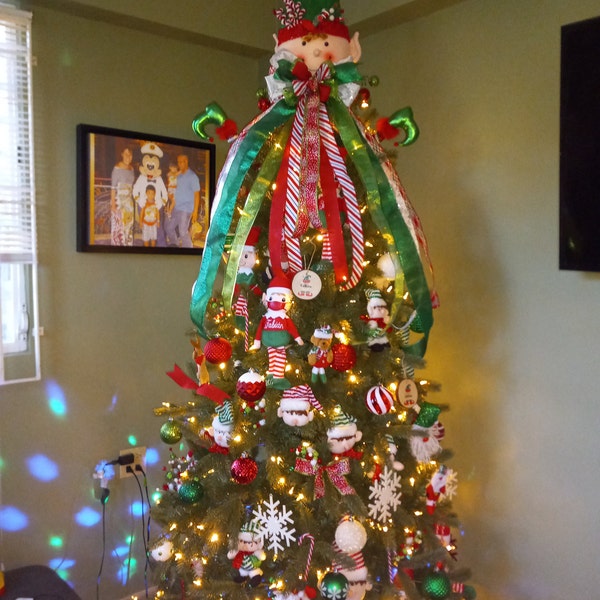 BEST SELLER Elf Head Tree Topper, Christmas Tree Toppergreat Gift - Etsy