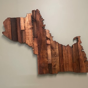 Rustic Wood State Cut Out, Large State Cutout, Wood State Outline ...