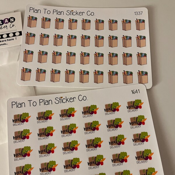 1337~~groceries Planner Stickers. - Etsy