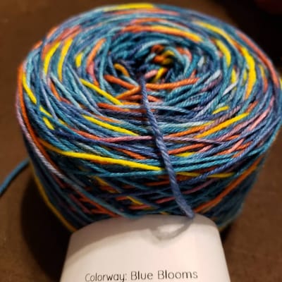 Blue Blooms Hand Dyed Assigned Pooling Variegated Yarn Perfect for ...