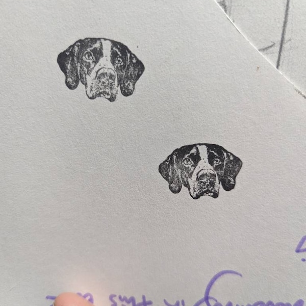 Custom Pet Stamp Self Inking-cat Dog Portrait Pre Inked Stamp ...