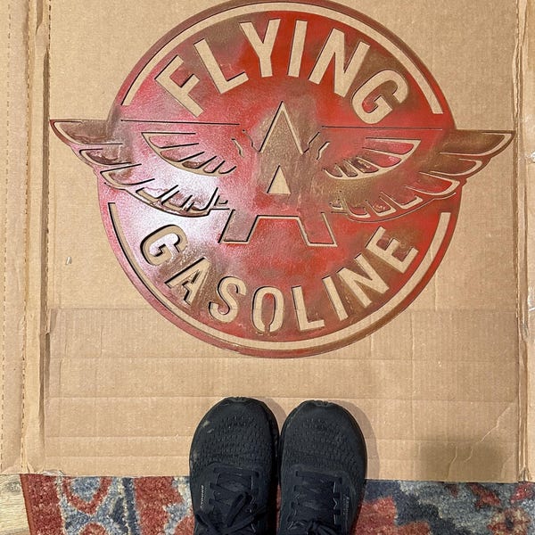 Rusty Patina Texaco Gas Station Garage Sign Large Wall Petroleum Plasma ...