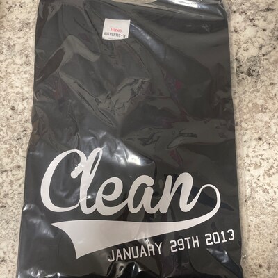 Custom NA Clean Date T-shirt Narcotics Anonymous Recovery Date NA ...