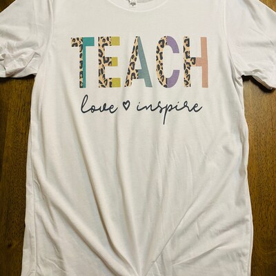 Teach Love Inspire Half Leopard Svg Png Teacher Love Inspire - Etsy