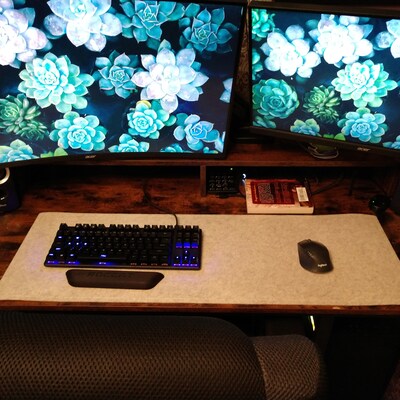 Gray Desk Pad/ Felt Mat / Laptop Mat / Desk Mat / Different Sizes Mat ...