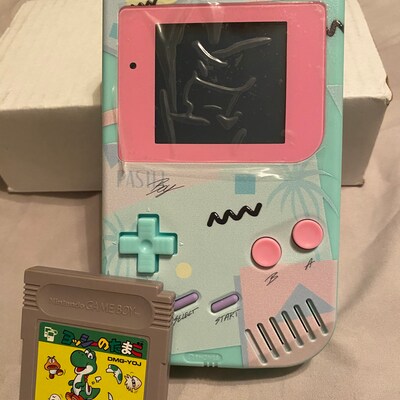 Custom 90s Vaporwave Hypebeast Backlit Gameboy DMG, Modded Bivert ...
