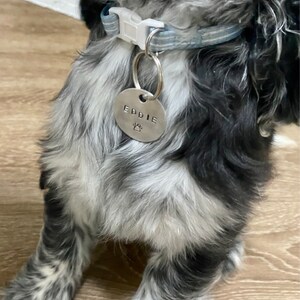 Custom Hand Stamped Dog Tags Simple Handmade Pet Id Tag Metal Circle ...