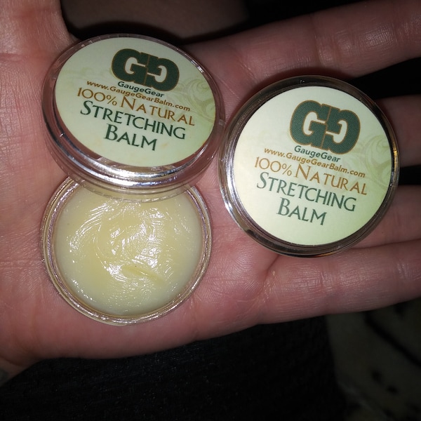 Twin Pack Ear Stretching Balm (2 Jars) Gauge Gear 10ml Piercing ...