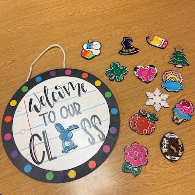 Welcome to Our Class Door Teacher Sign W/ Interchangeables - Etsy