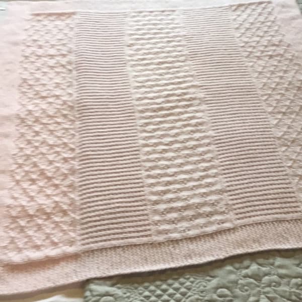 EASY Blanket Knitting Pattern Jasper Small/baby Blanket Large Sofa ...