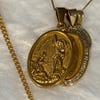 18k Gold St Raphael Pendant Saint Raphael Medal Archangel Raphael ...