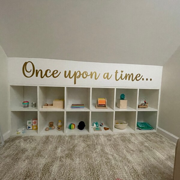 Once Upon a Time...- Vinyl Wall Decal- Quote- Poetry- Nursery Decor ...