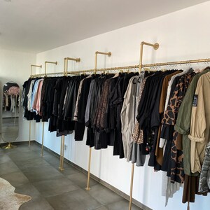 Hanging Coat Rail From Pamo. Designs Black Clothes Rail Made of Steel ...
