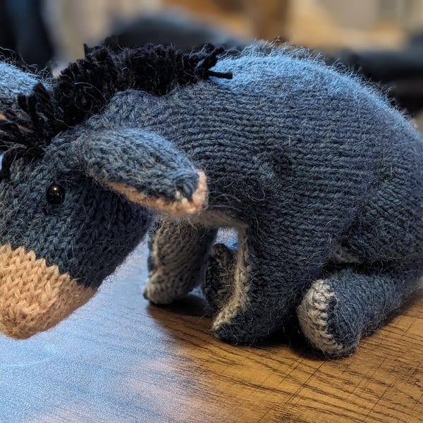 EEYORE - English Knitting Pattern - Etsy
