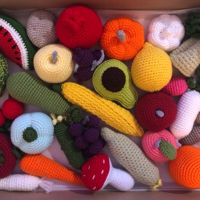 Crochet Food, Crochet Play Food, Kitchen Toys, Food Toy for Kids ...