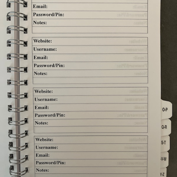 Large Print PASSWORD Book Internet Address Book With A-Z Tabs ...