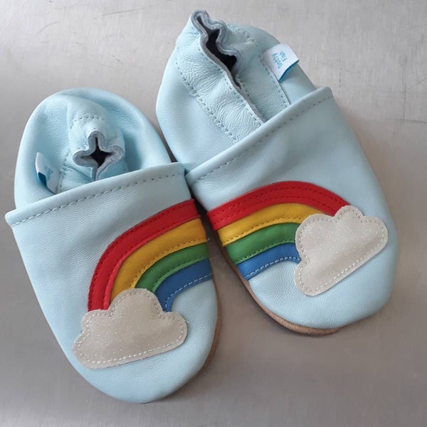 Dotty Fish Soft Leather Baby Shoes. Toddler Shoes. Non-slip Indoor ...