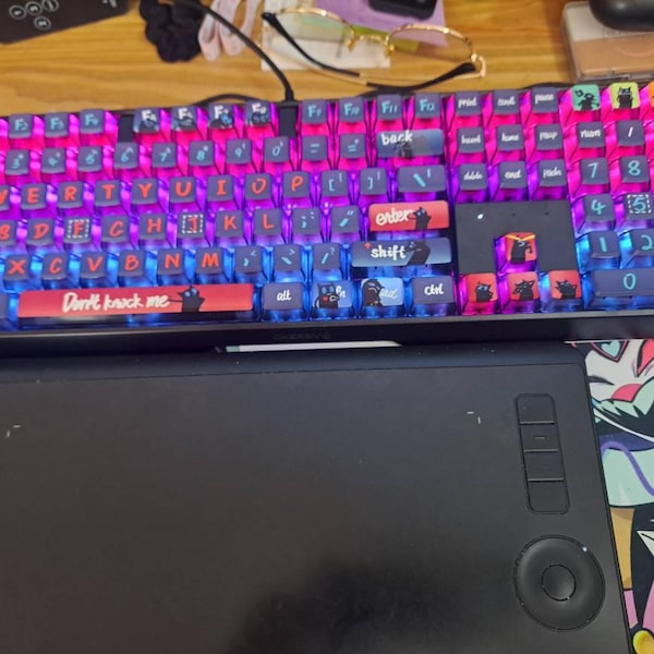 131 Keys Sunset Glow Keycap Set, Floral Keycap Set, Cherry Profile ...