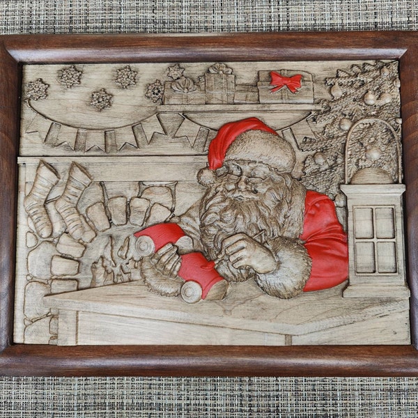 Santa Christmas 3D STL File: CNC Router Model (digital Download) - Etsy