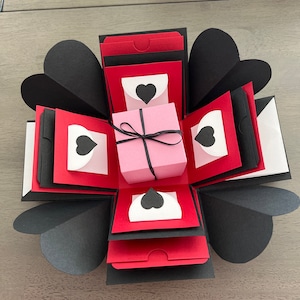 Explosion Box Greeting Card 2-8 Layers for Valentine's - Etsy