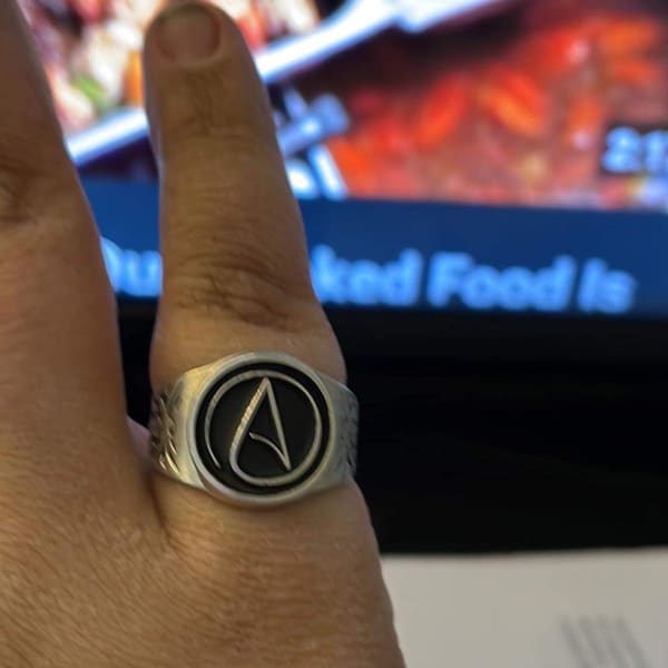 Atheist Symbol Ring - Atheism Science Religious Non Believe - Lack of ...