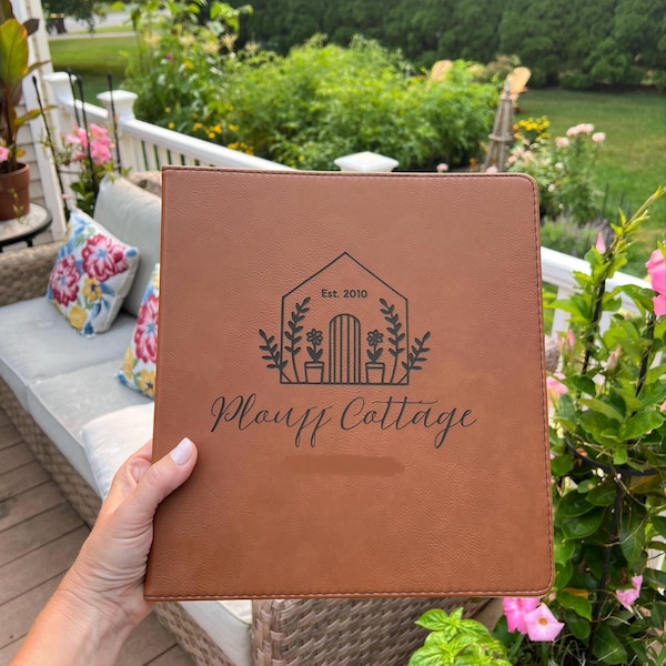 Airbnb Welcome Binder, 3-ring Leather Binder, Custom Engraved Binder ...