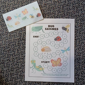 Kids Bug Savings Challenge and Cash Envelope - Etsy