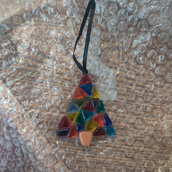 Multi-colored Shapes-garden Stake, Fused Glass - Etsy
