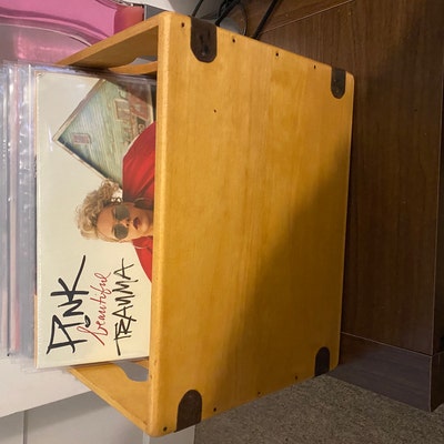 Retro Record Box Handcrafted Vintage Style Vinyl Album Crate Model 355 ...