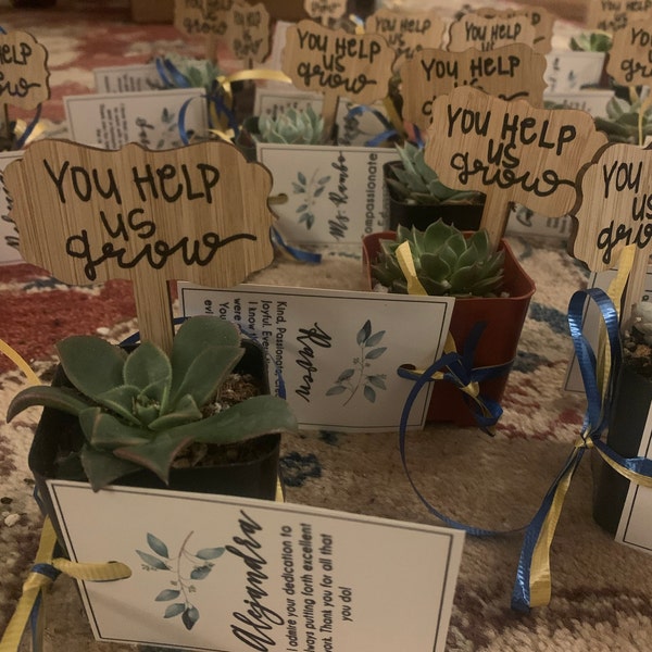 Let Love Grow Succulent Favor Tags Bridal Shower Editable Template ...