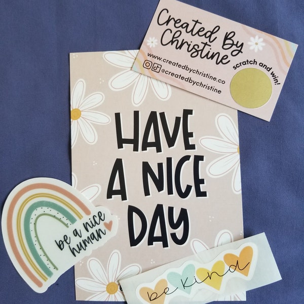CLEAR Be A Nice Human Rainbow | Clear Sticker, Spread Kindness, Gifts ...