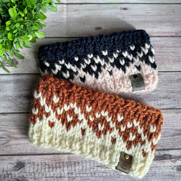 KNITTING PATTERN - Hollow Rock Headband, Super Bulky Knit Headband ...