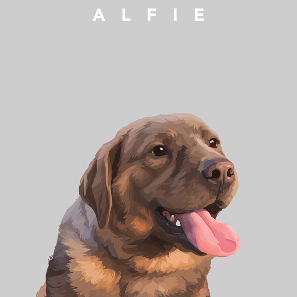 Digital Pet Portrait, Vector, Custom Pet Portrait, Pet Portrait From ...