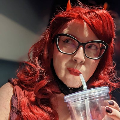 Red Resin Cast Chibi Horns Oni / Demon / Devil / Dragon / Monster Horns ...