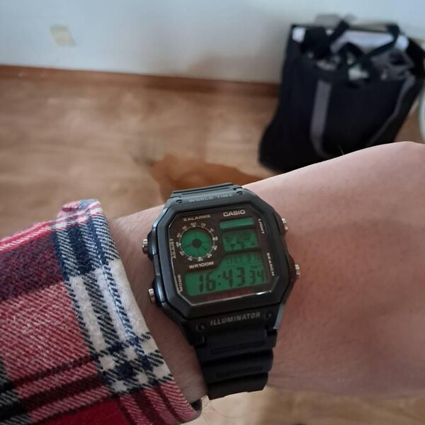 Moonphase - Casio Royale (AE1200) Custom Digital World Time Watch Mod ...
