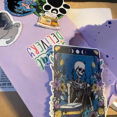 The Reader Sticker: Tarot Card Skeleton the Reader Tarot - Etsy