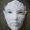 Dark Elf Full Face Mask - 3D Printed Décor, Costume, Cosplay, Unpainted ...