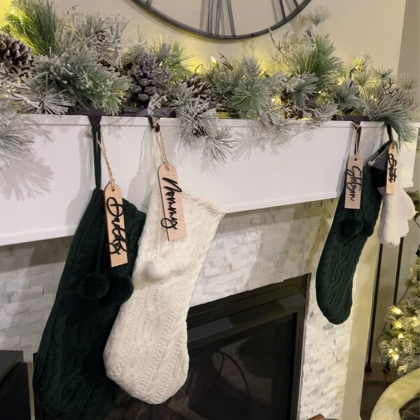 Personalized Stocking Tags, Custom Stocking Tags, Stocking Name Tags ...