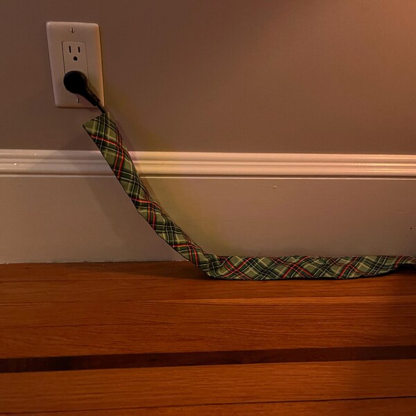 Slip-on Handmade Lamp Cord Cover, 19th Century Blue Floral & Khaki ...