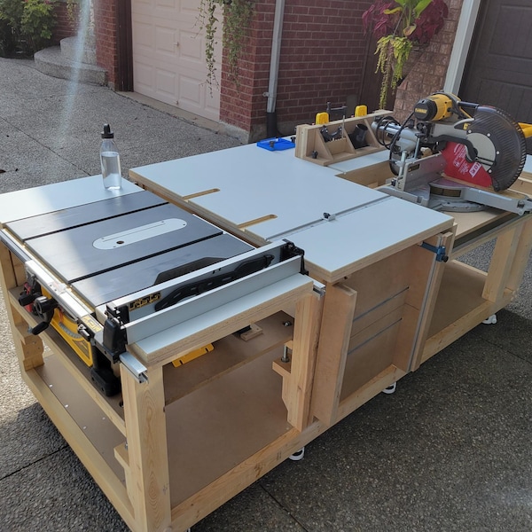 Table Saw Miter Saw WORKBENCH Plan Imperial - Etsy Canada
