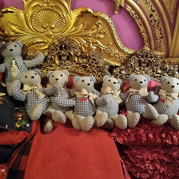 Memory BEAR - Handmade Keepsake Animal - Made From Love One's Clothing ...