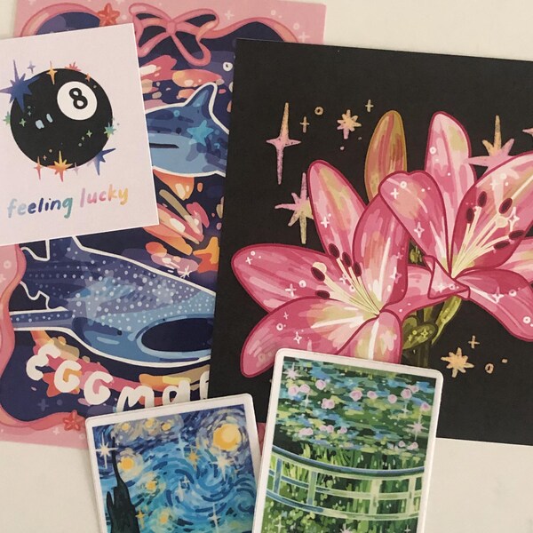 Famous Paintings Stickers | 4 Designs | Sticker for Journals, Laptop ...
