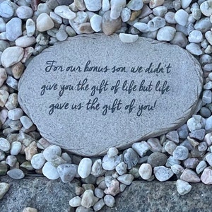 Personalized Custom Message Flat Garden Stone, Custom Garden Decor ...