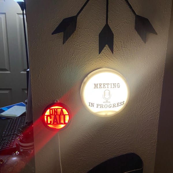 3" Busy Work Indicator on Call Light Sign - USB Powered With Switch - Etsy