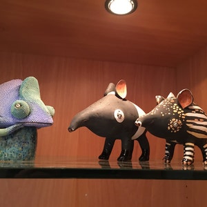 Ceramic Sculpture Figurine Tapir Animal Sculpture | Etsy