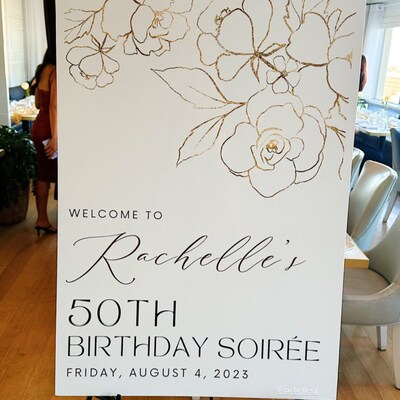 21st Birthday Party Welcome Sign Gold Sparkles Party Decor - Etsy