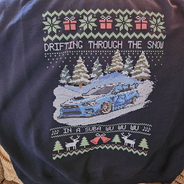 Drifting Through the Snow | Rally Car | "ugly Christmas Sweater" Design ...